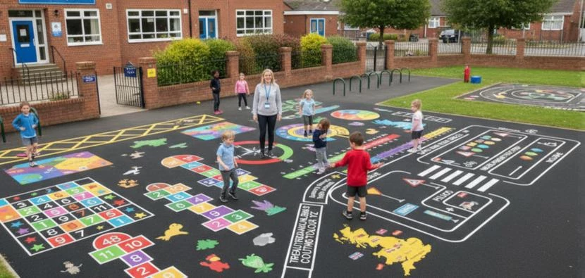 Playground Markings for Schools - Thermoplastic Markings for School ...
